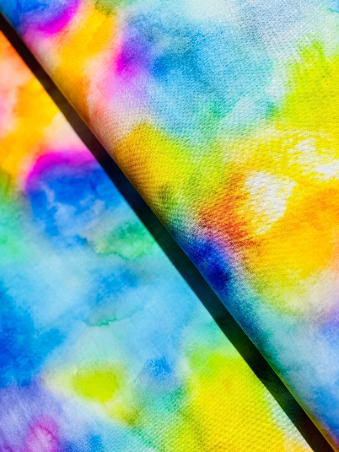 Painted Prism - Rainbow - Digital Print - Cotton Fabric - Etsy