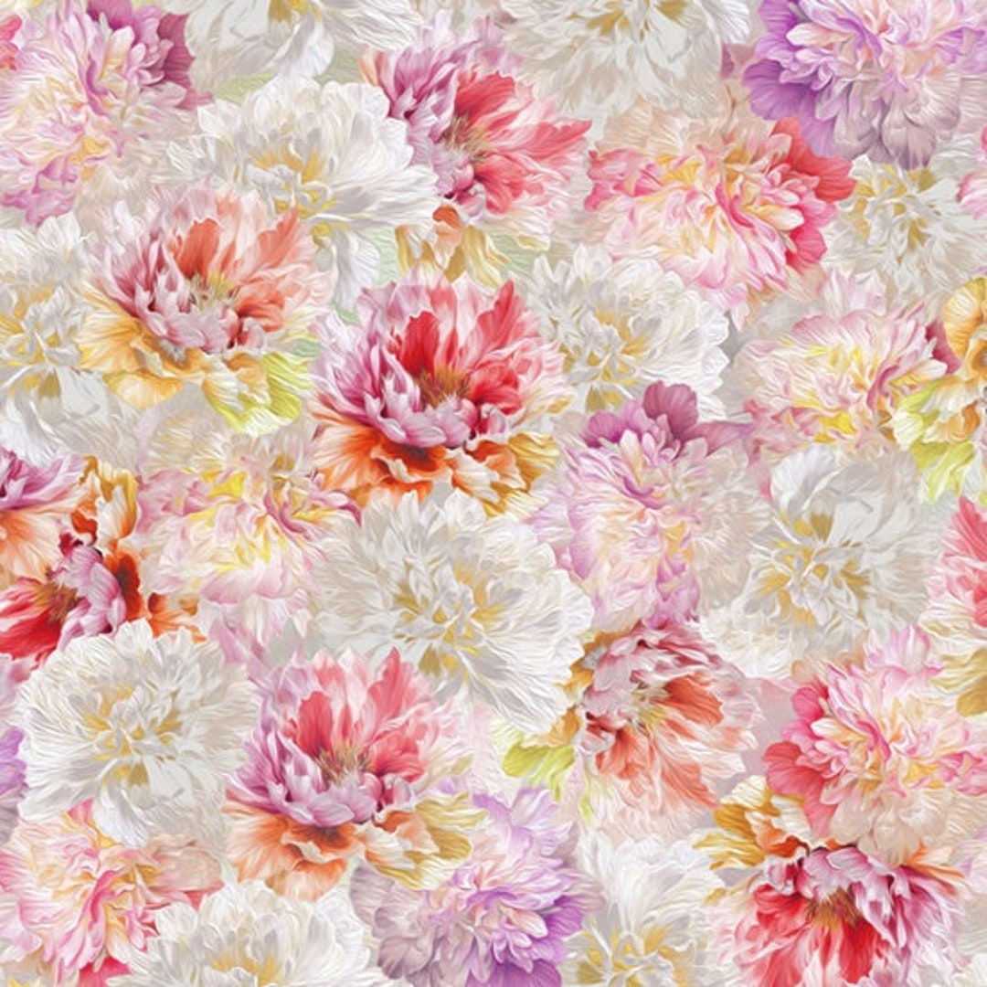 Wildflowers Packed Floral Spring Digital Print Cotton Fabric - Etsy