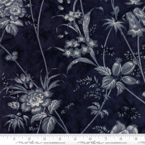 Blue Toile Fabric - Etsy