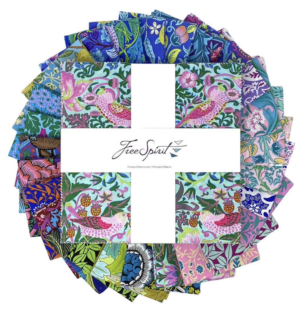 Kaffe Fassett & Morris Co. Fabric Squares: 10" Layer Cake, 42 Pcs - Etsy