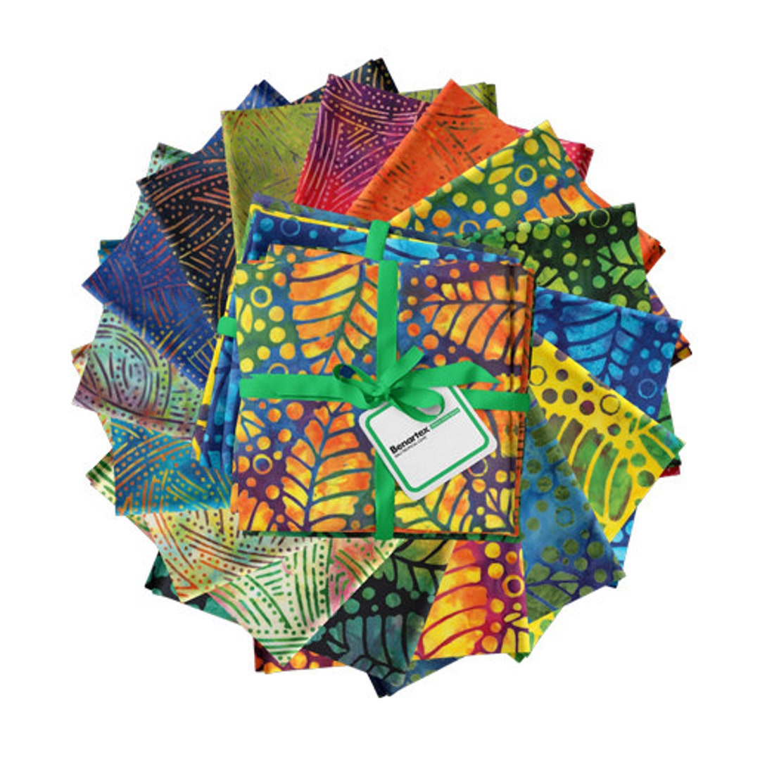 Bali Tropical Cove Fat Quarter Bundle by Benartex - 16 Fat Quarters ...