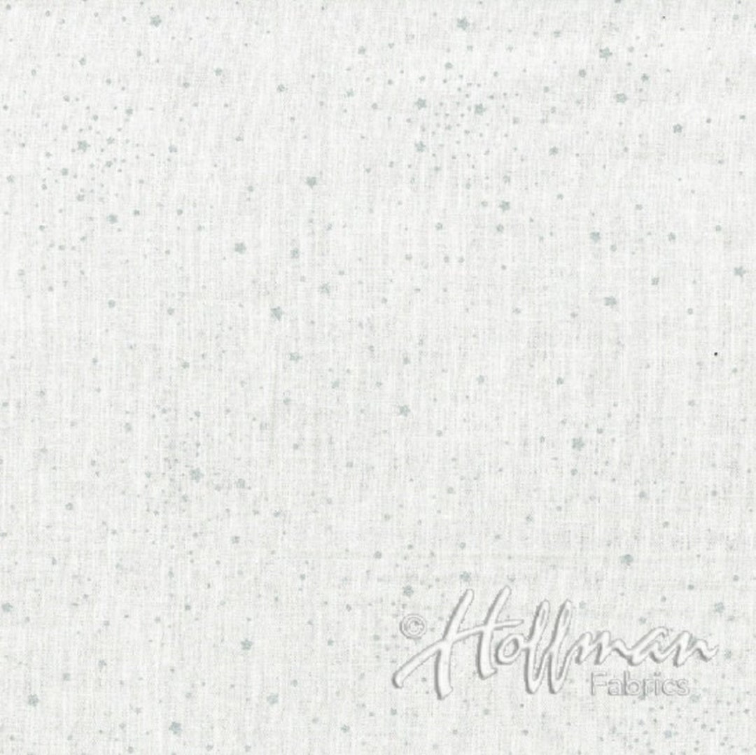 Hoffman Fabrics Sparkle and Fade White/silver With Silver Metallic ...