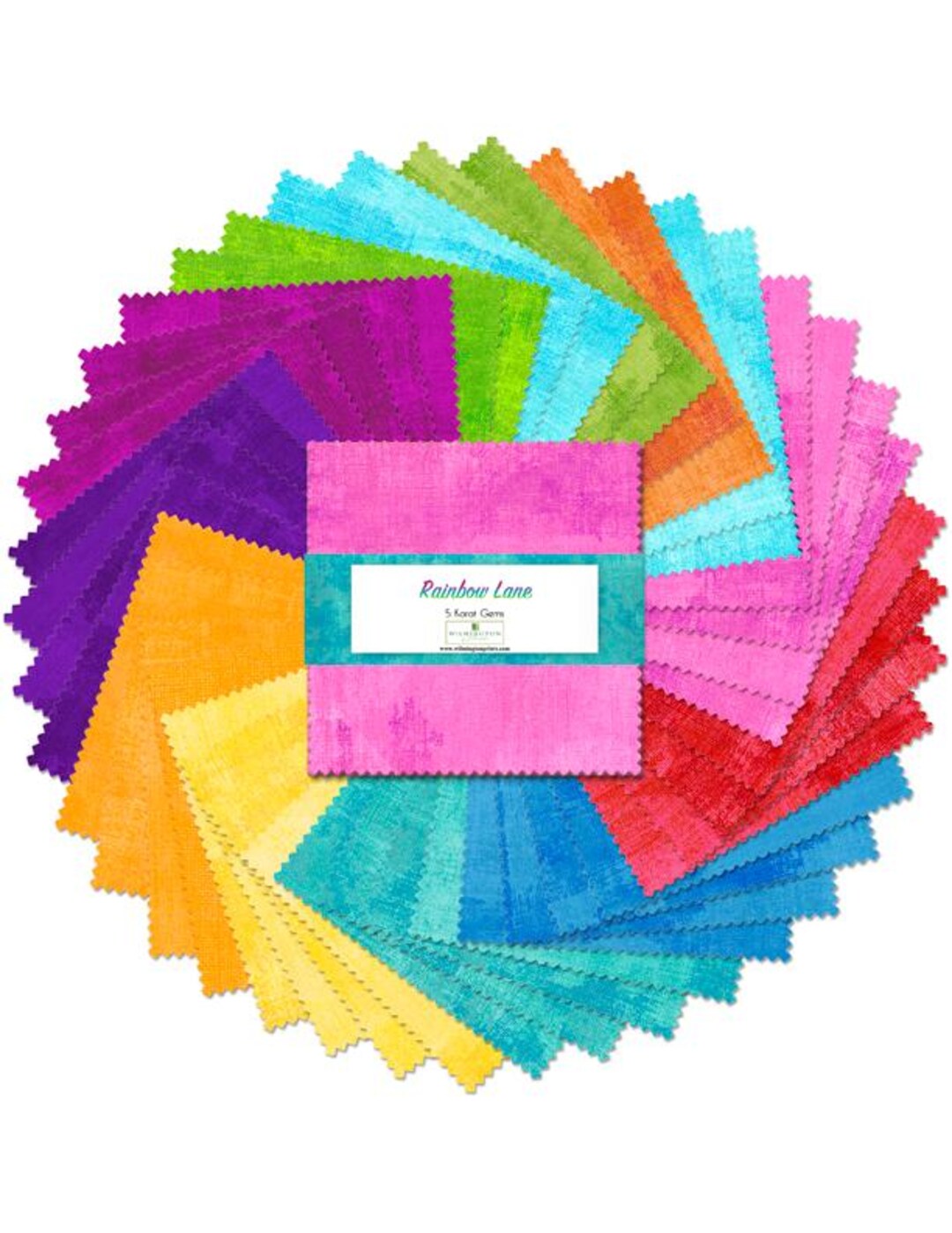 Rainbow Lane 5 Karat Gems/charm Pack - 42, 5" X 5" Precut Fabric ...