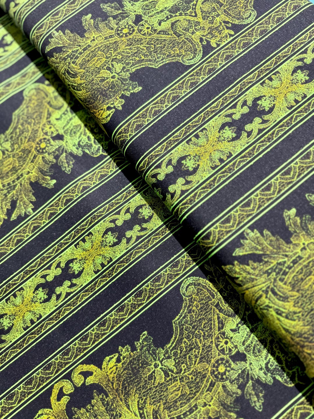 Burano - Lace Border Khaki Fabric by Jinny Beyer - Cotton Fabric - Etsy