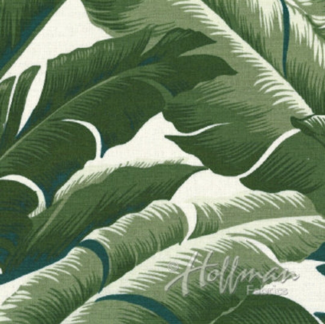 Barkcloth Hoffman Fabrics on the Lanai Forest Barkcloth Fabric - Etsy