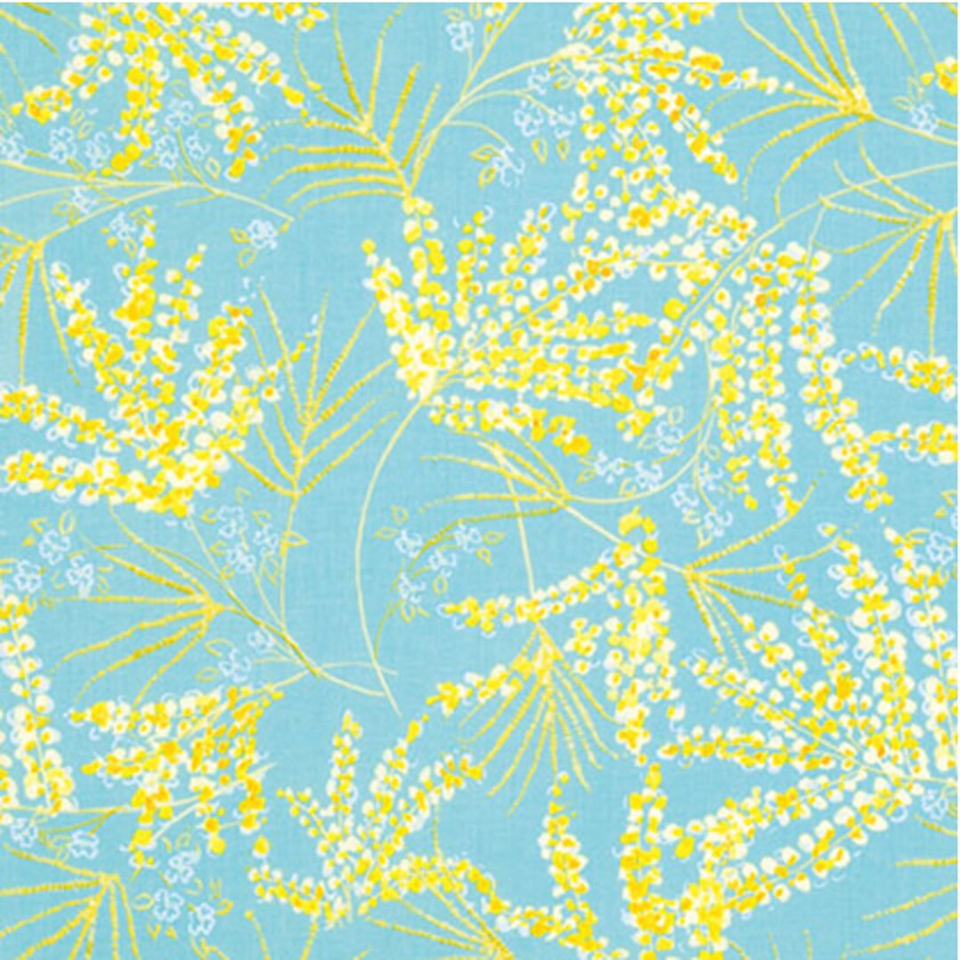 The Painted Garden - Fern Aqua Fabric by Dena Designs - Cotton Fabric ...