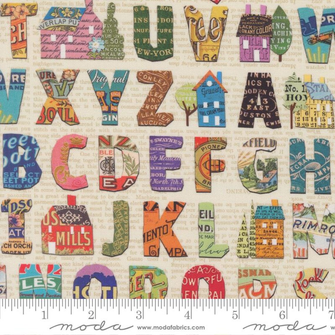 Paper Hamlet – Alphabet Text and Words Paper Fabric by Cathe Holden for ...