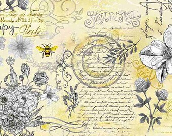 Text Print Fabric - Etsy