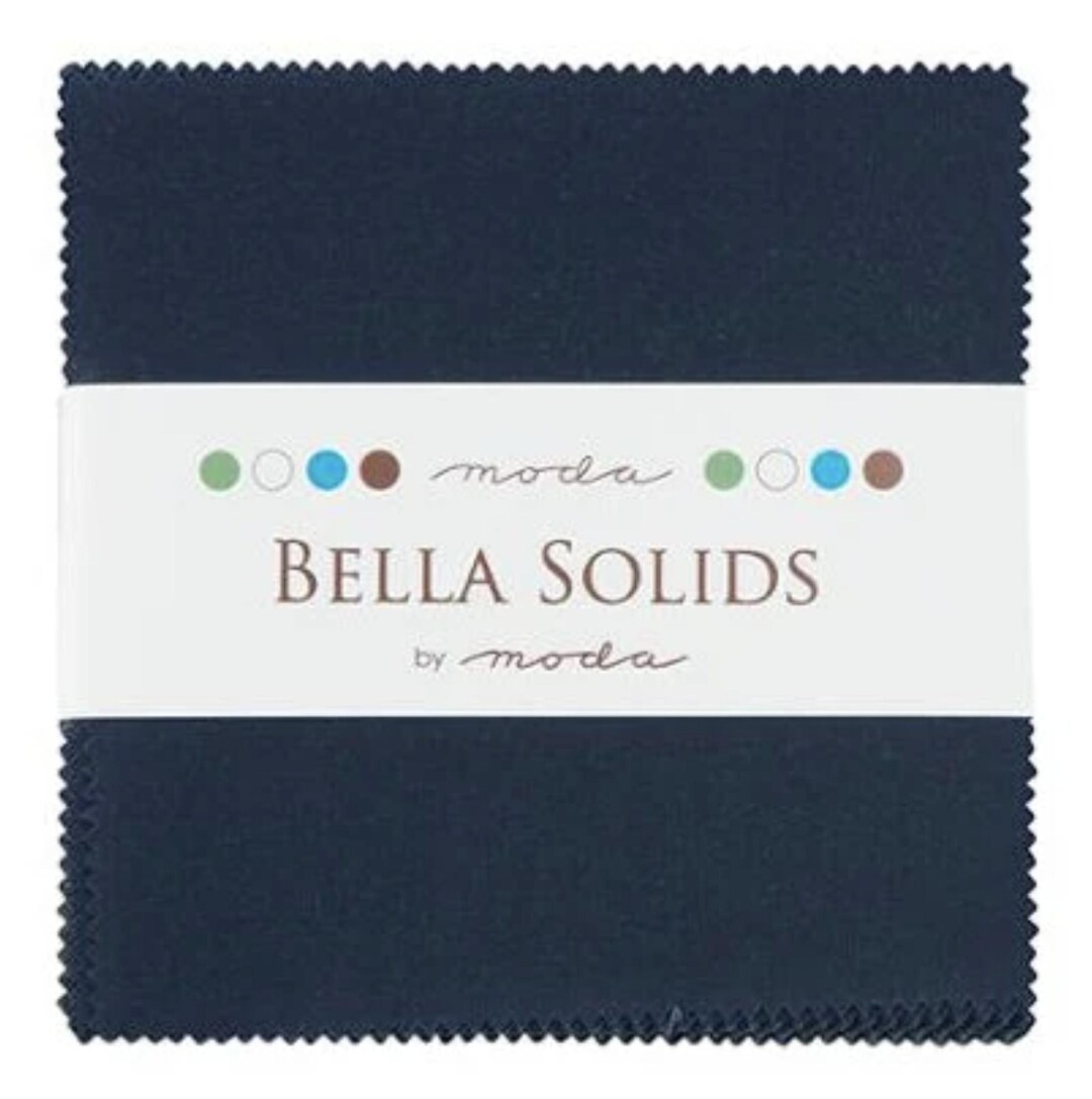 Bella Solids Navy Charm Pack - 42 5" X 5" Precut Fabric Squares - Etsy