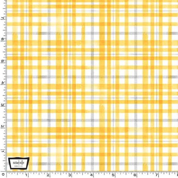 Yellow Plaid Fabric - Etsy