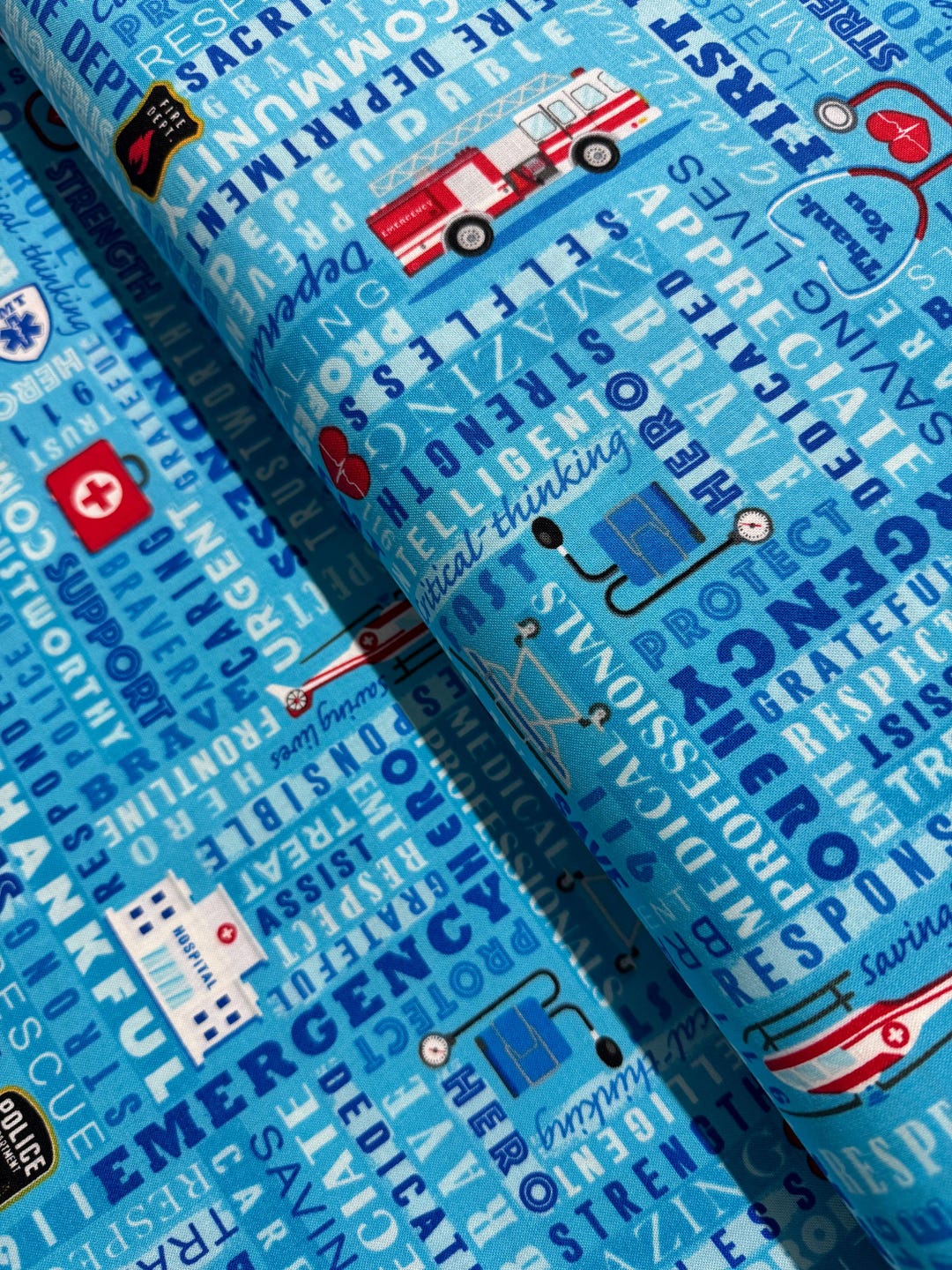 Everyday Heroes - First Responders - Cotton Fabric - Etsy