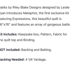 Metaphor Quilt Kit Using Expression Batiks - Etsy