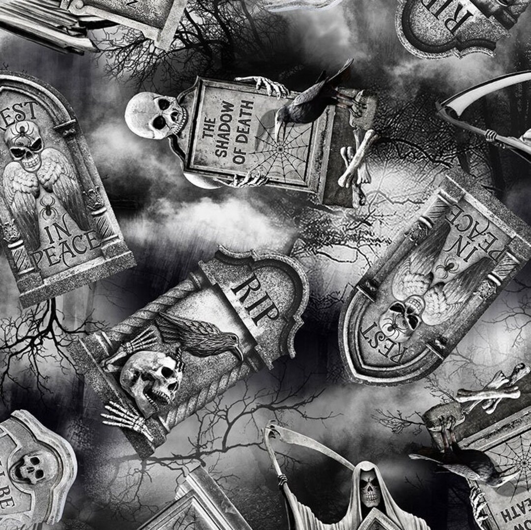 Wicked Eve - Wicked Tombstones - Cotton Fabric - Etsy