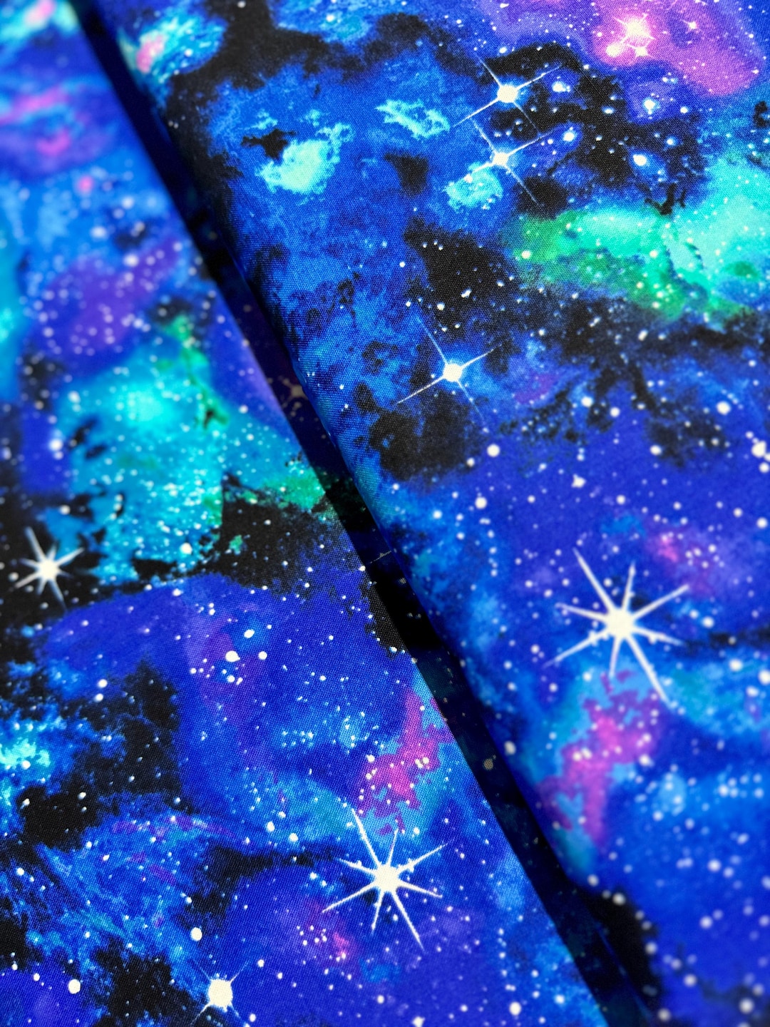 Aurora Space Galaxy Fabric - Digital Print - Cotton Fabric - Etsy