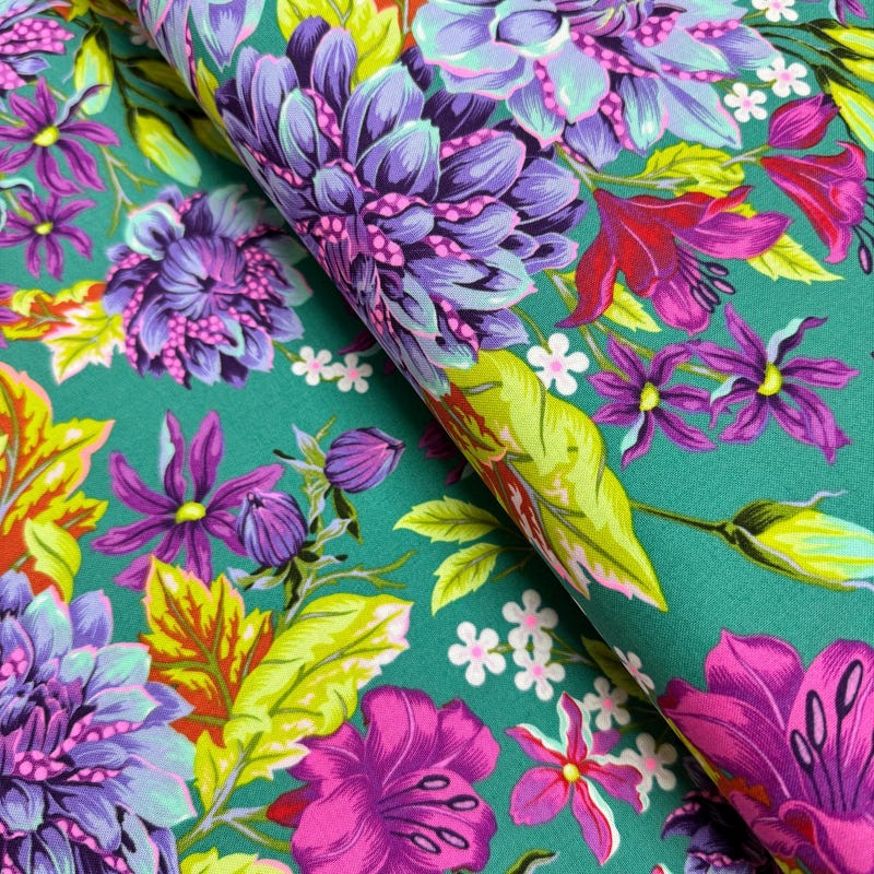 Neon Floral Fabric - Etsy