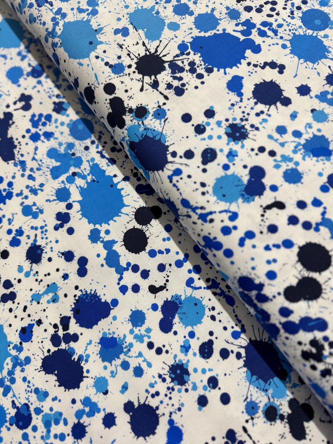 Splatter - Ocean Fabric by Robert Kaufman - Cotton Fabric - 43" Wide - Etsy