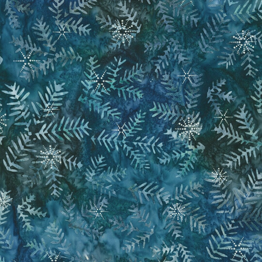 Robert Kaufman Artisan Batiks Winter Wonderland Evening Silver Sparkle ...