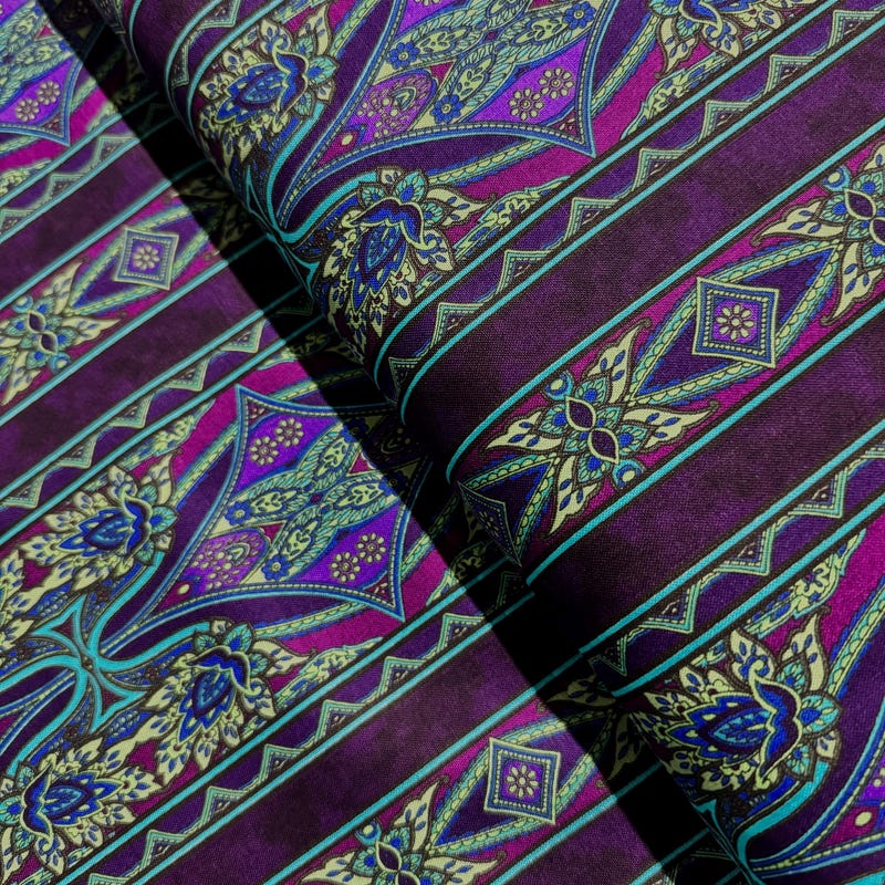 Border Print Fabric - Etsy