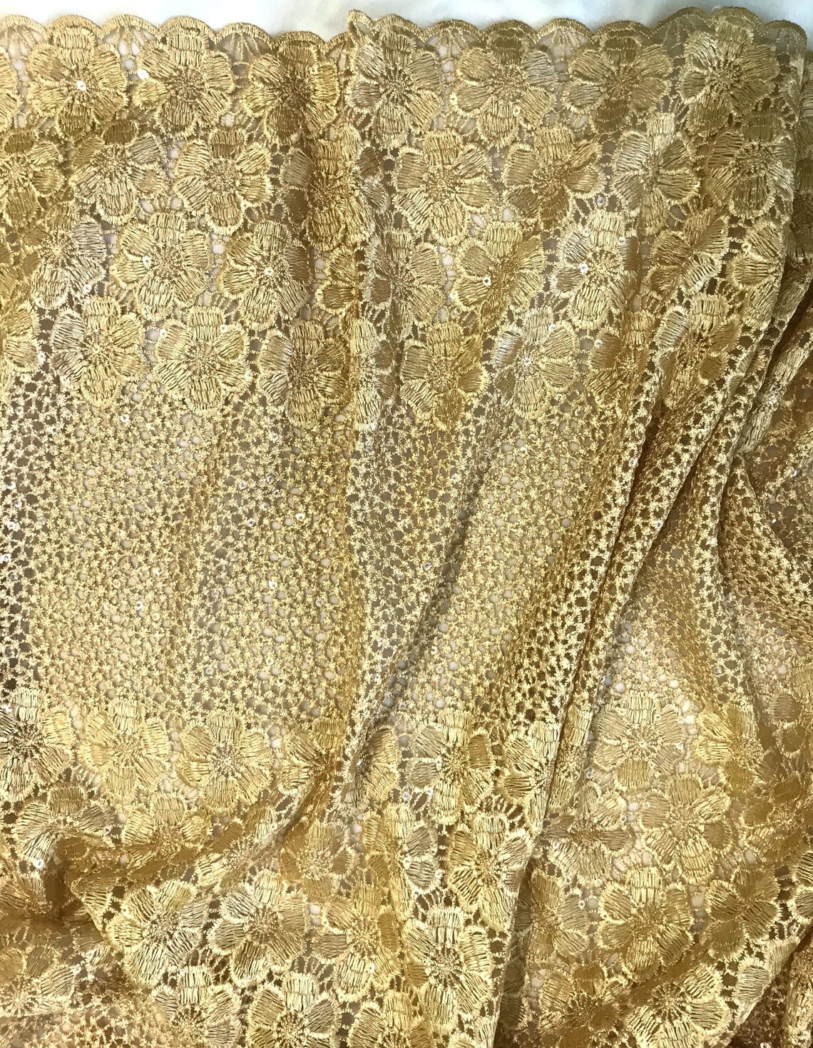 Embroidered Net Fabric Embellished With Sequins 48 - Etsy