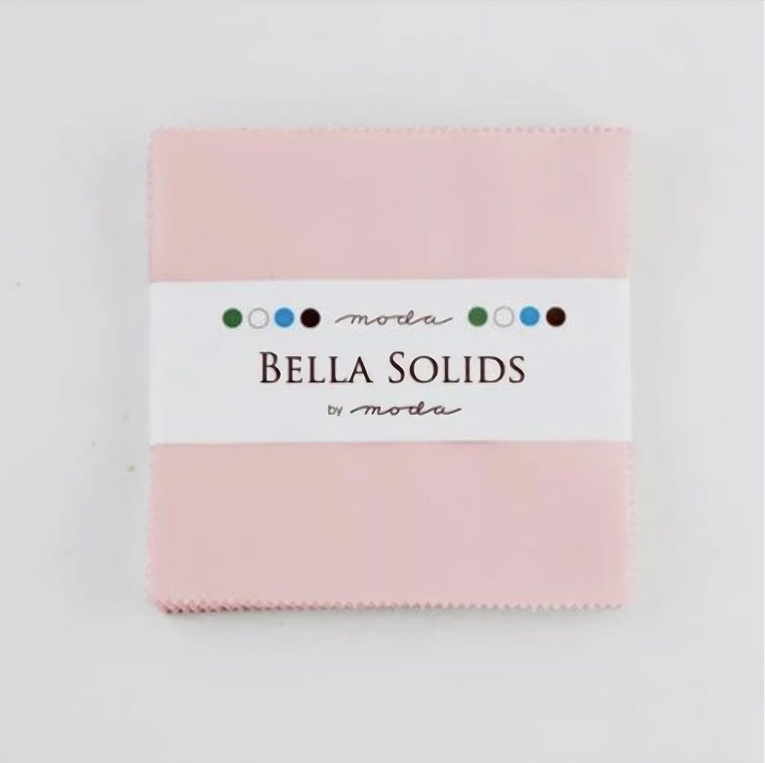 Bella Solids Sisters Pink Charm Pack - 42 5" X 5" Precut Fabric Squares ...