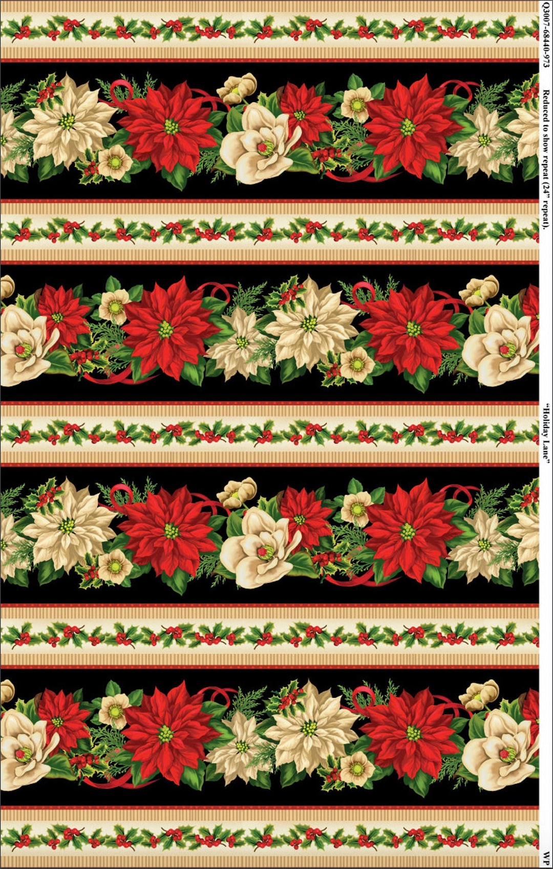 Holiday Lane - Repeating Stripe Fabric by Anne Rowan - Cotton Fabric - Etsy