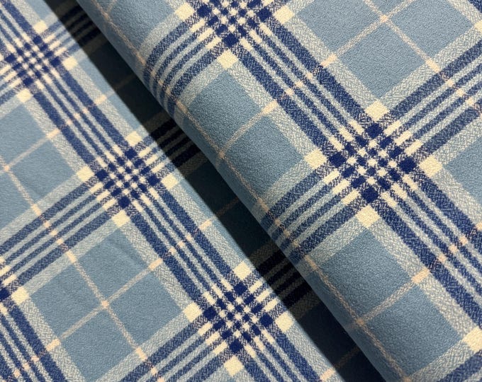 Flannel - Mammoth Organic Flannel - Plaid Bluejay - Organic Cotton ...