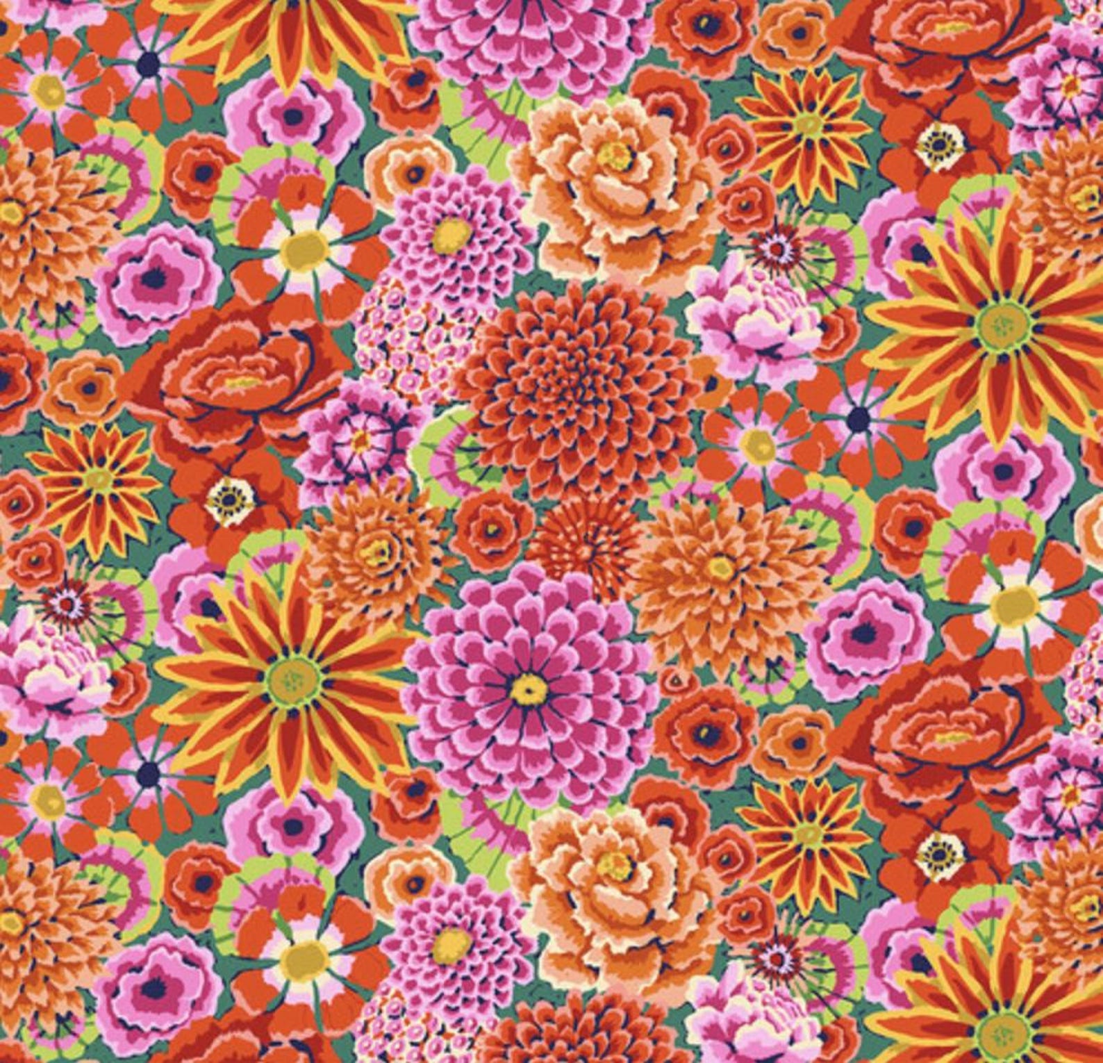 Kaffe Fassett Collective - Enchanted Red Fabric by Philip Jacobs ...