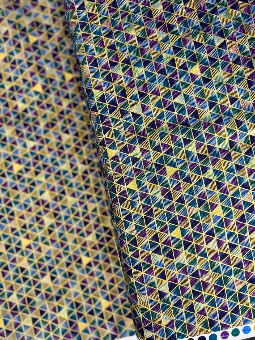 Ancient Beauty - Prisms Peacock Gold Metallic - Cotton Fabric - Etsy