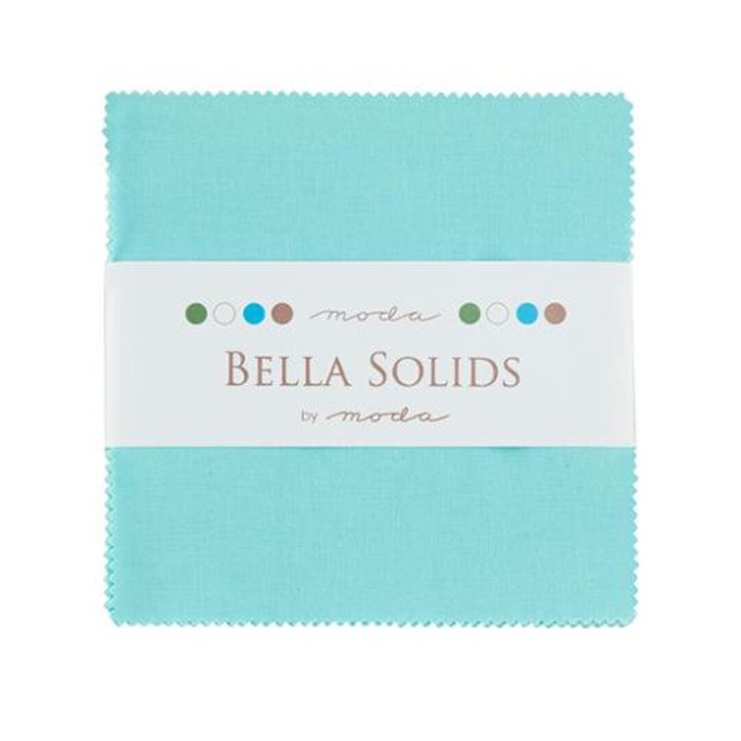 Bella Solids Robins Egg Blue Charm Pack 42 5 X 5 Precut Fabric Squares ...