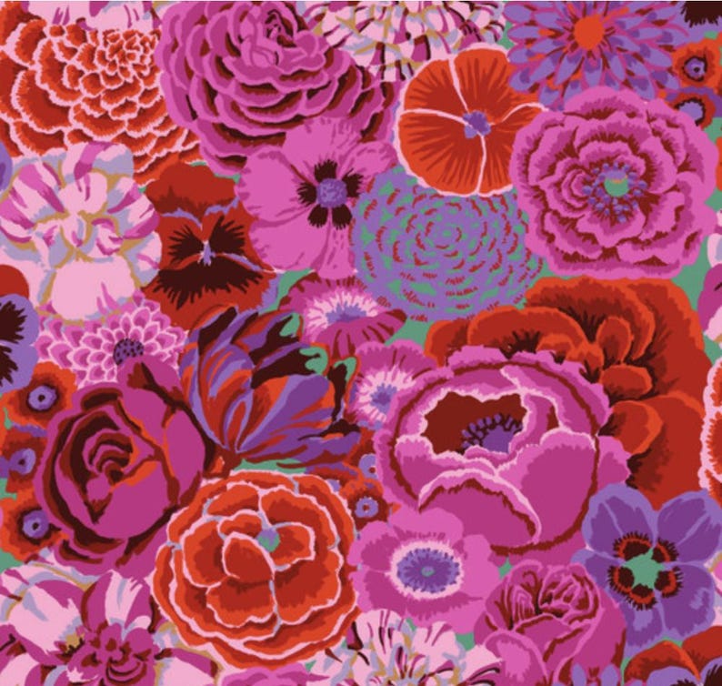Kaffe Fassett Collective - Bekah Magenta Fabric by Philip Jacobs ...