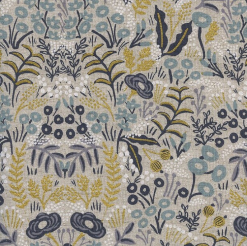 Rifle Paper Co. Menagerie Canvas Fabric: Tapestry Floral Print - Etsy