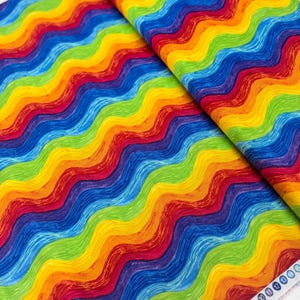 Math & Science - Rainbow Squiggle Fabric by Gail Cadden - Timeless ...