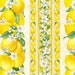 Lemon Bouquet Lemon Bouquet 11 Inch Border Stripe Fabric Digital Print ...