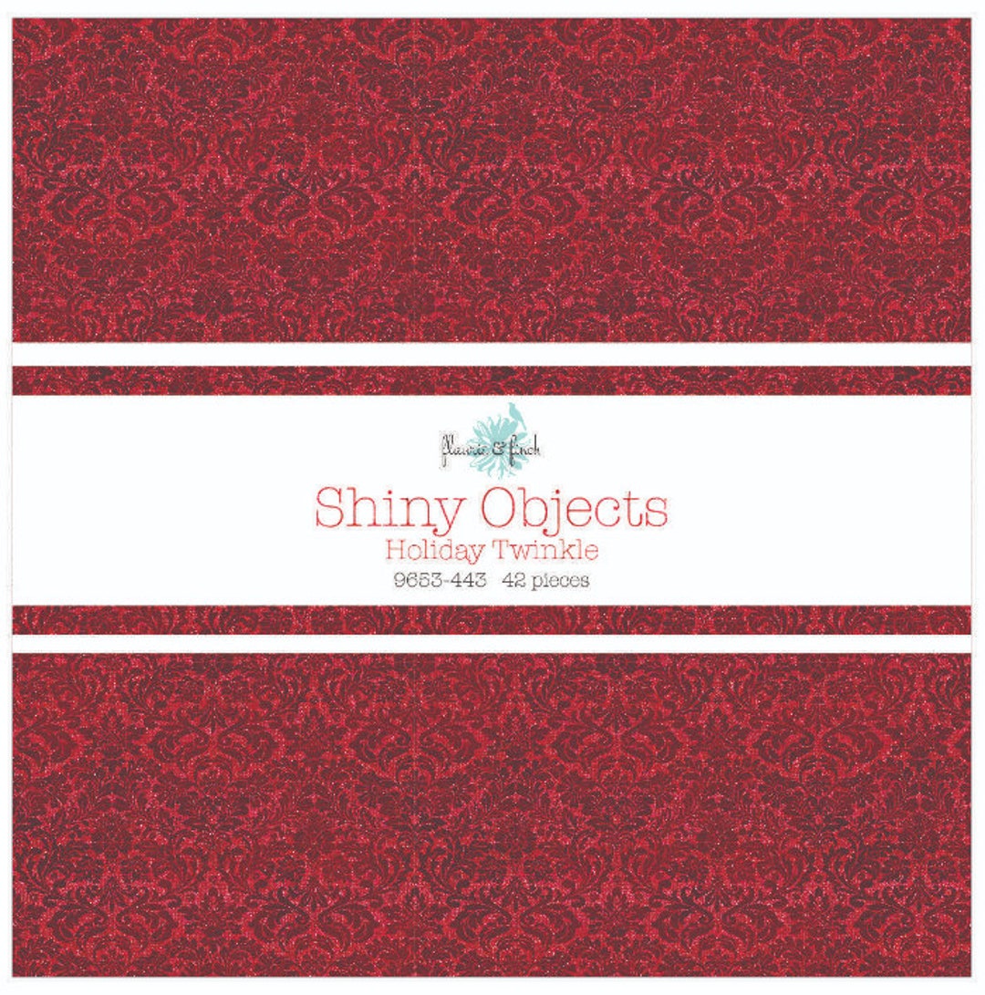 Shiny Objects - Holiday Twinkle Charm Pack - 42, 5" X 5" Precut Fabric ...
