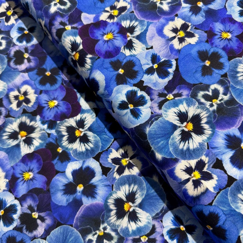 Pansies Fabric - Etsy