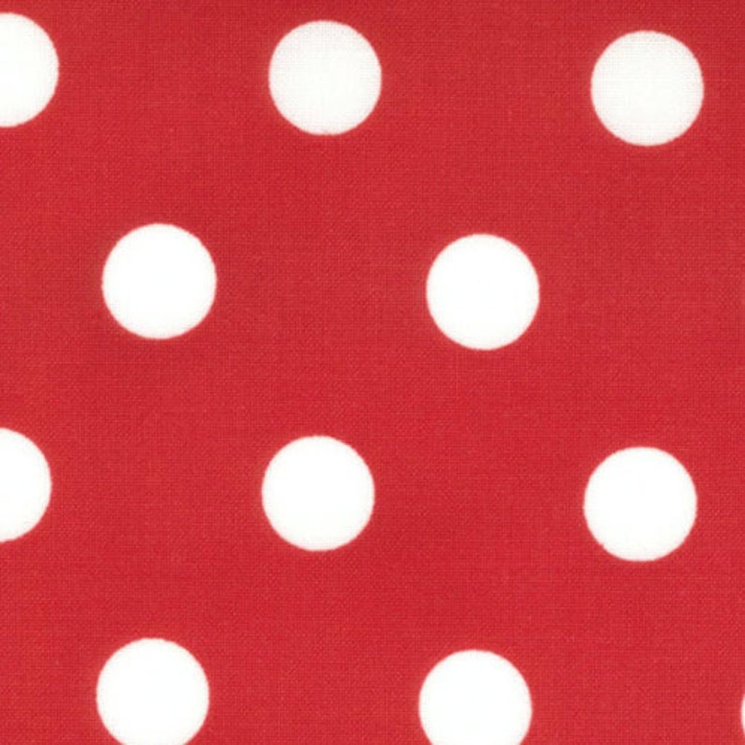 45" Dottie - Medium Dots Christmas Red - Cotton Fabric - Etsy