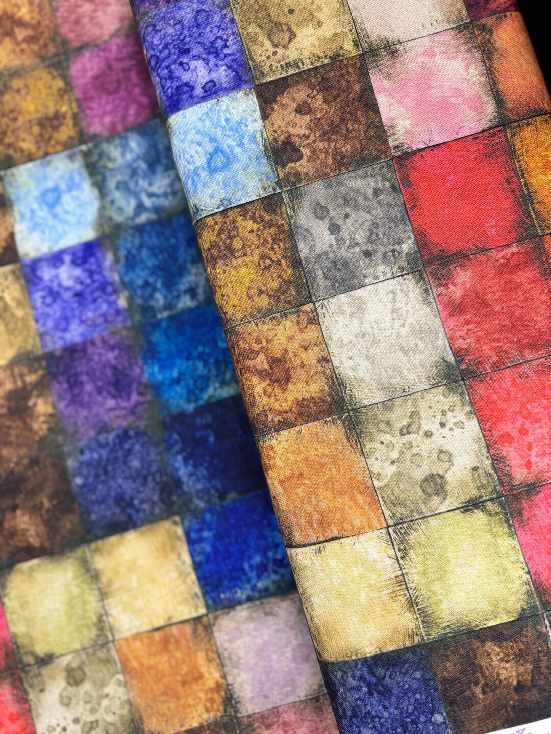 Eclectic Elements - Colorblock Patchwork Multi Fabric by Tim Holtz ...