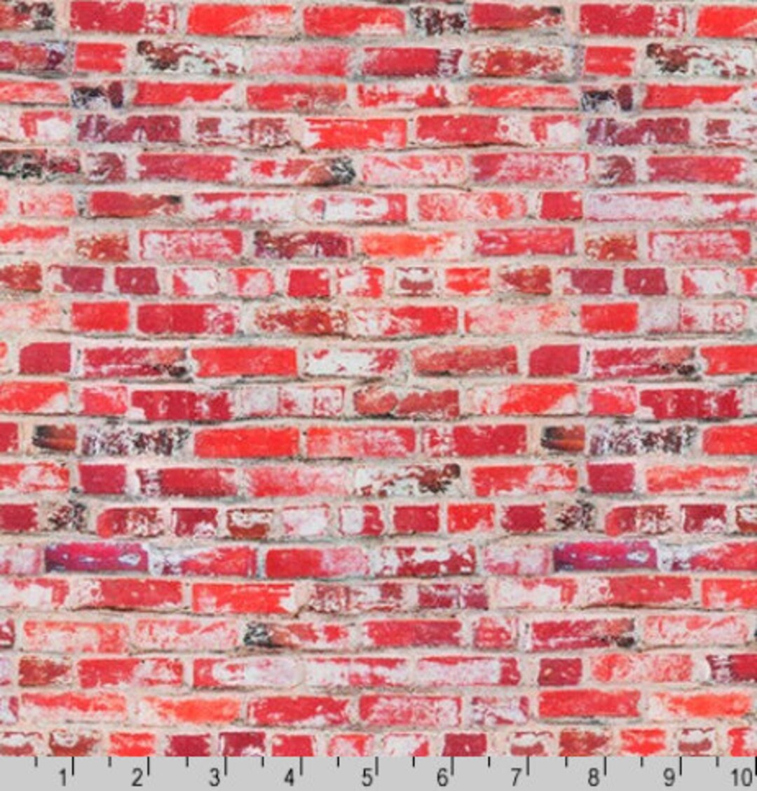 Imaginings Bricks Cotton Fabric - Etsy