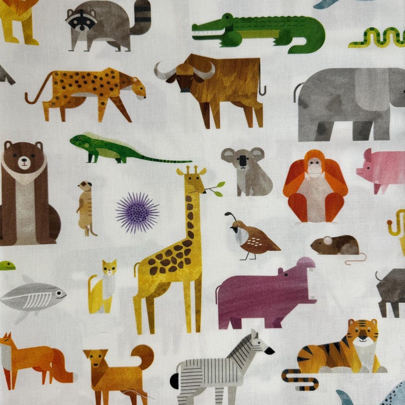 Animal Fabric - Etsy