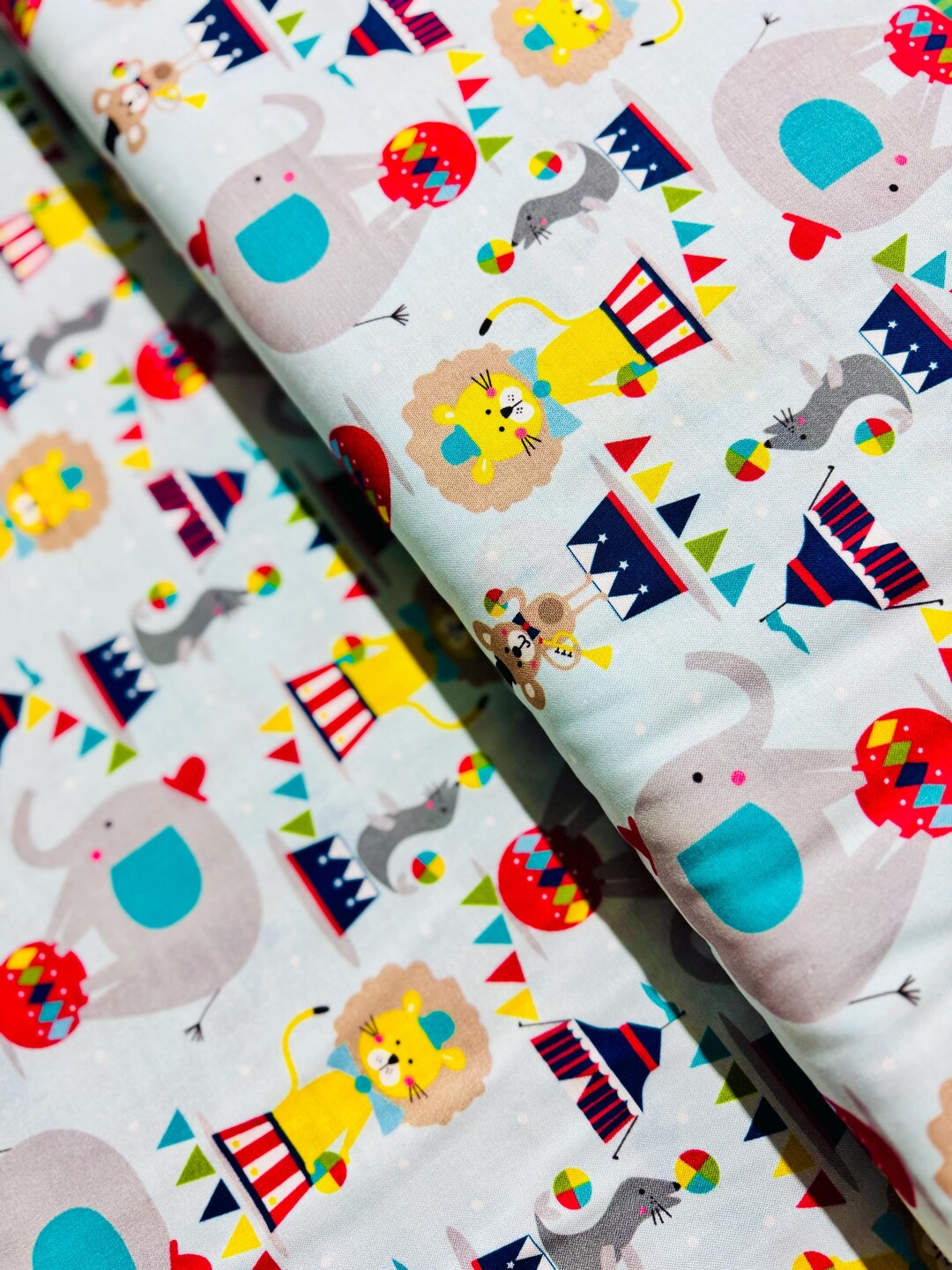 Piccadilly - Come One Come All Blue Fabric by Maude Asbury - Cotton ...