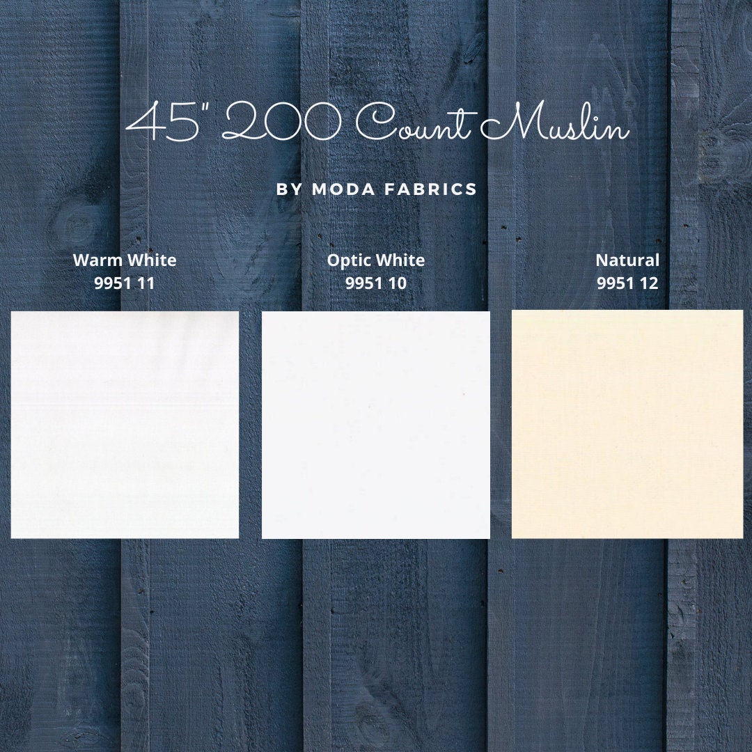 Moda Fabrics 45 200 Count Muslin Fabrics each Sold by the Yard - Etsy