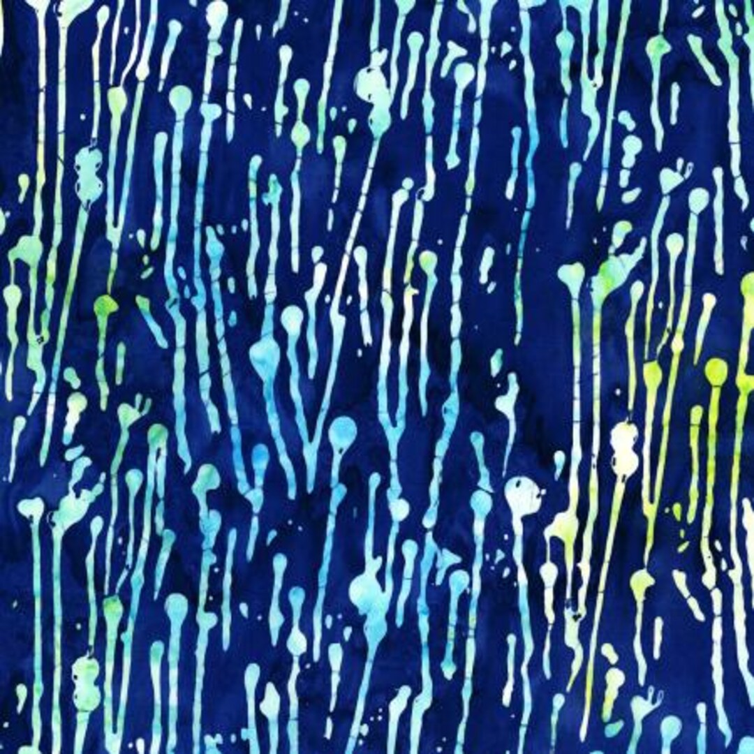Blossom Batiks - Paint Drips - Waterfall Batik Fabric by Flaurie and ...