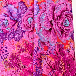 Kaffe Fassett Curly Kale Red Cotton Fabric: Philip Jacobs Design - Etsy