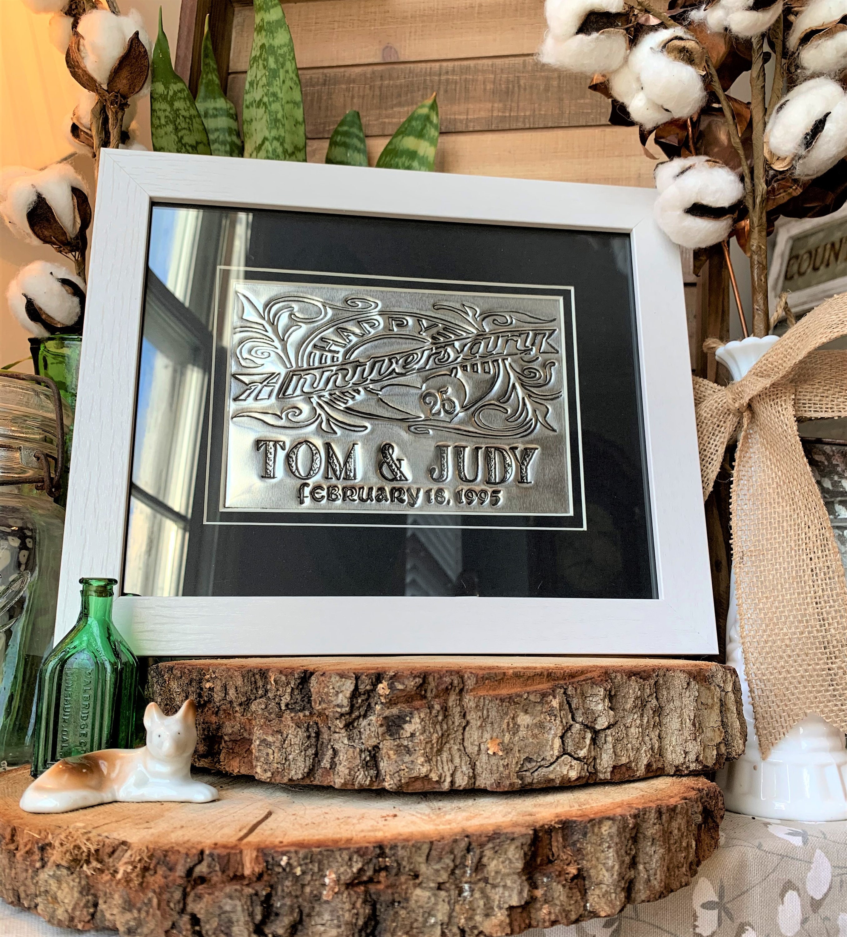 25th Anniversary Engraved Metal Sign Personalized Gift - Etsy