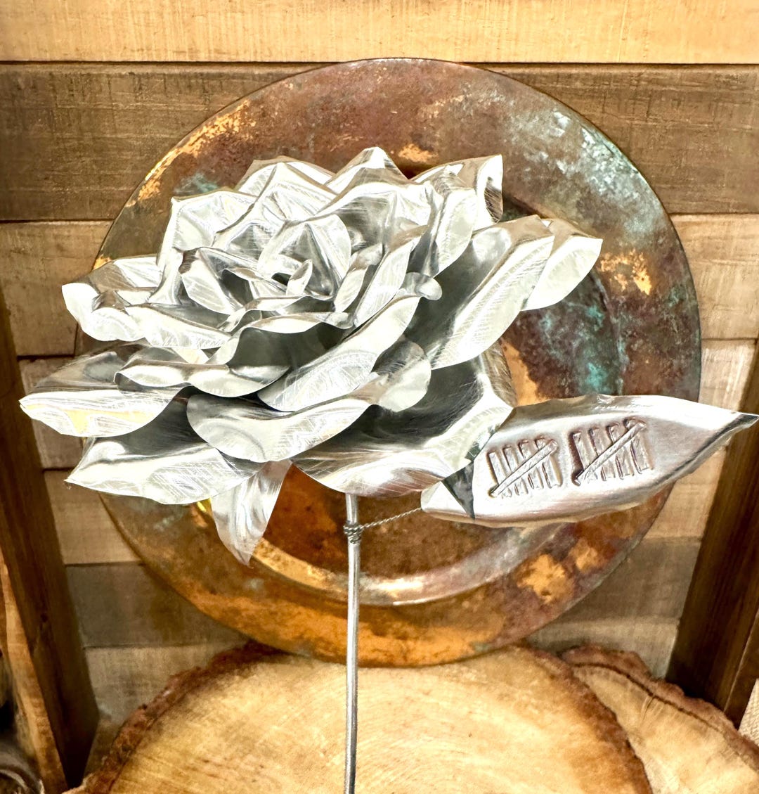 Tally Mark Metal Rose: 10th Anniversary Tin Gift - Etsy