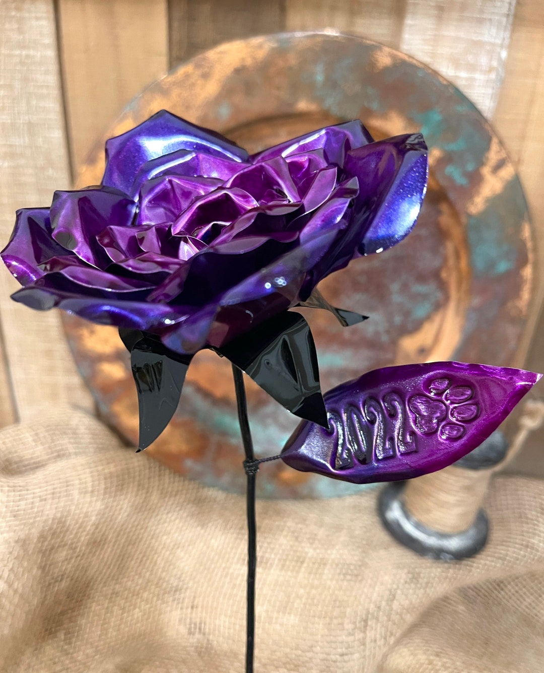 Personalized Purple Black Metal Roses Goth Halloween Steam - Etsy