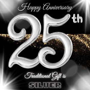 25th Anniversary Engraved Metal Sign - Memorable 25 Year Milestone Gift ...