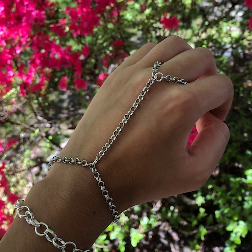 Sterling Silver Hand Chain Bracelet Silver Finger Bracelet - Etsy
