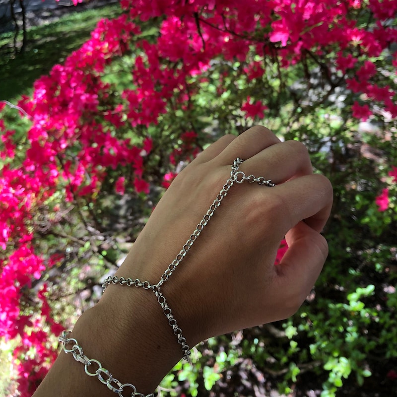 Silver Hand Chain - Etsy