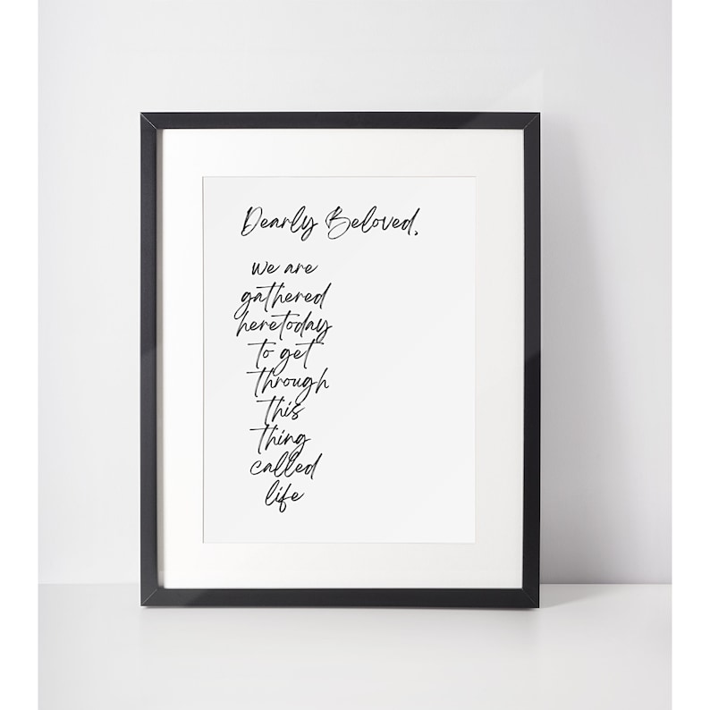 Prince - Dearly Beloved-digital PRINTABLE Art - Etsy